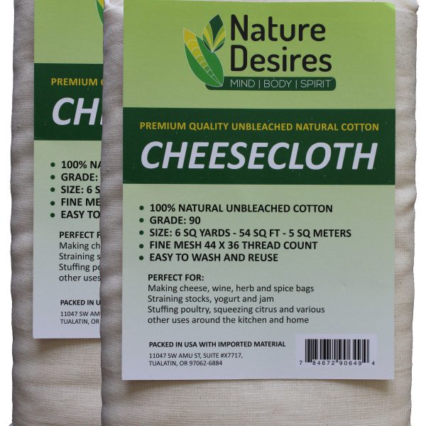 Cheesecloth :: Unbleached Grade 90 Natural Cotton Cheese Cloth – Nature ...